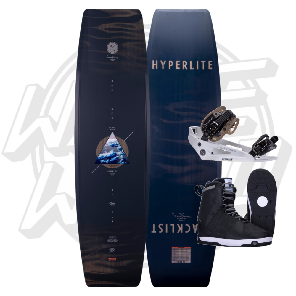 2023 Hyperlite Blacklist + Freepress / System Low Wakeboard Package - Wake World